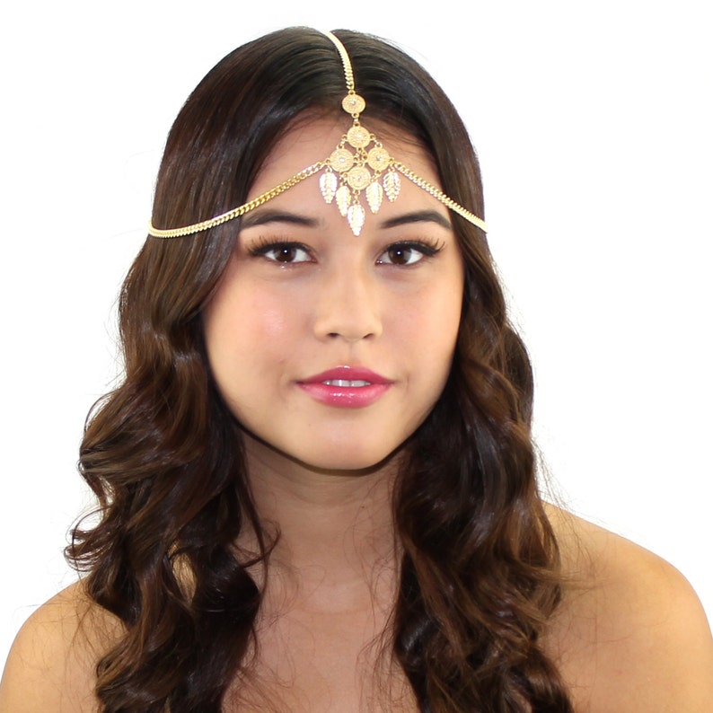 Gold Grecian Chain Headpiece / Gold Boho Headpiece / Gold | Etsy