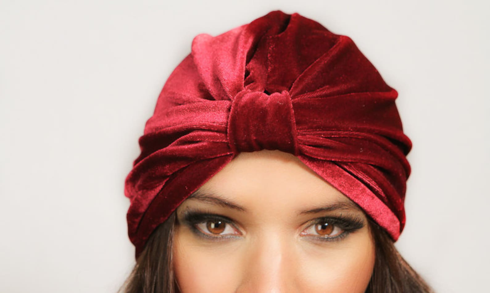 Velvet Oxblood Turban / Burgundy Velvet Turban / Black Velvet | Etsy