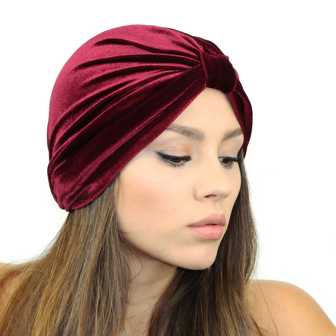 Stretch Velvet Turban / Velvet Hat / Velvet Full Turban / Black Velvet ...