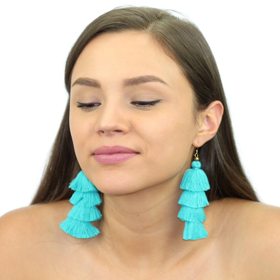 Kristin Perry Colorful Fringe Tassel Earrings - Etsy