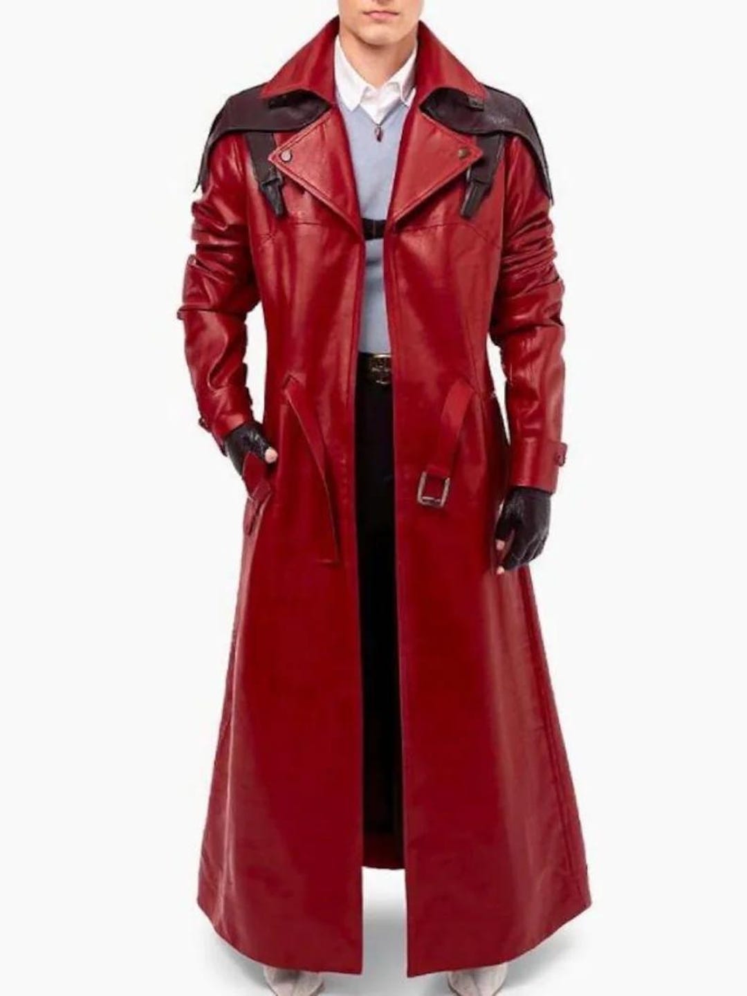 Dante Devil May Cry Red Leather Trench Coat | Cosplay Jacket | Men's ...