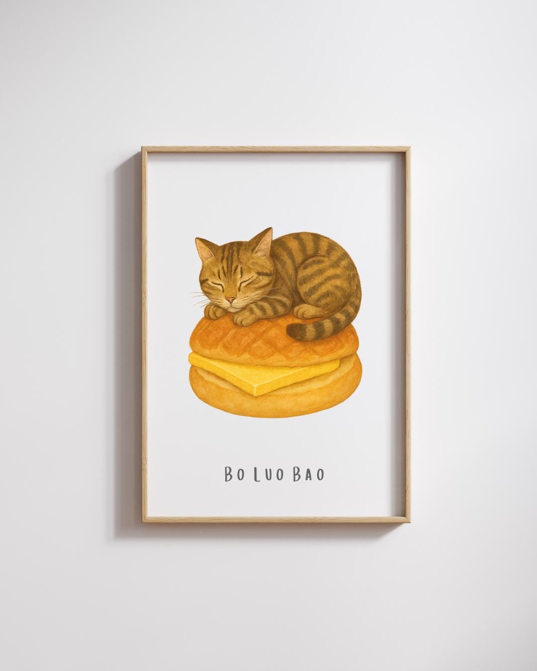 Hong Kong Food, Bo Luo Bao, 菠蘿包, Hong Kong Style, Illustration, Wall ...