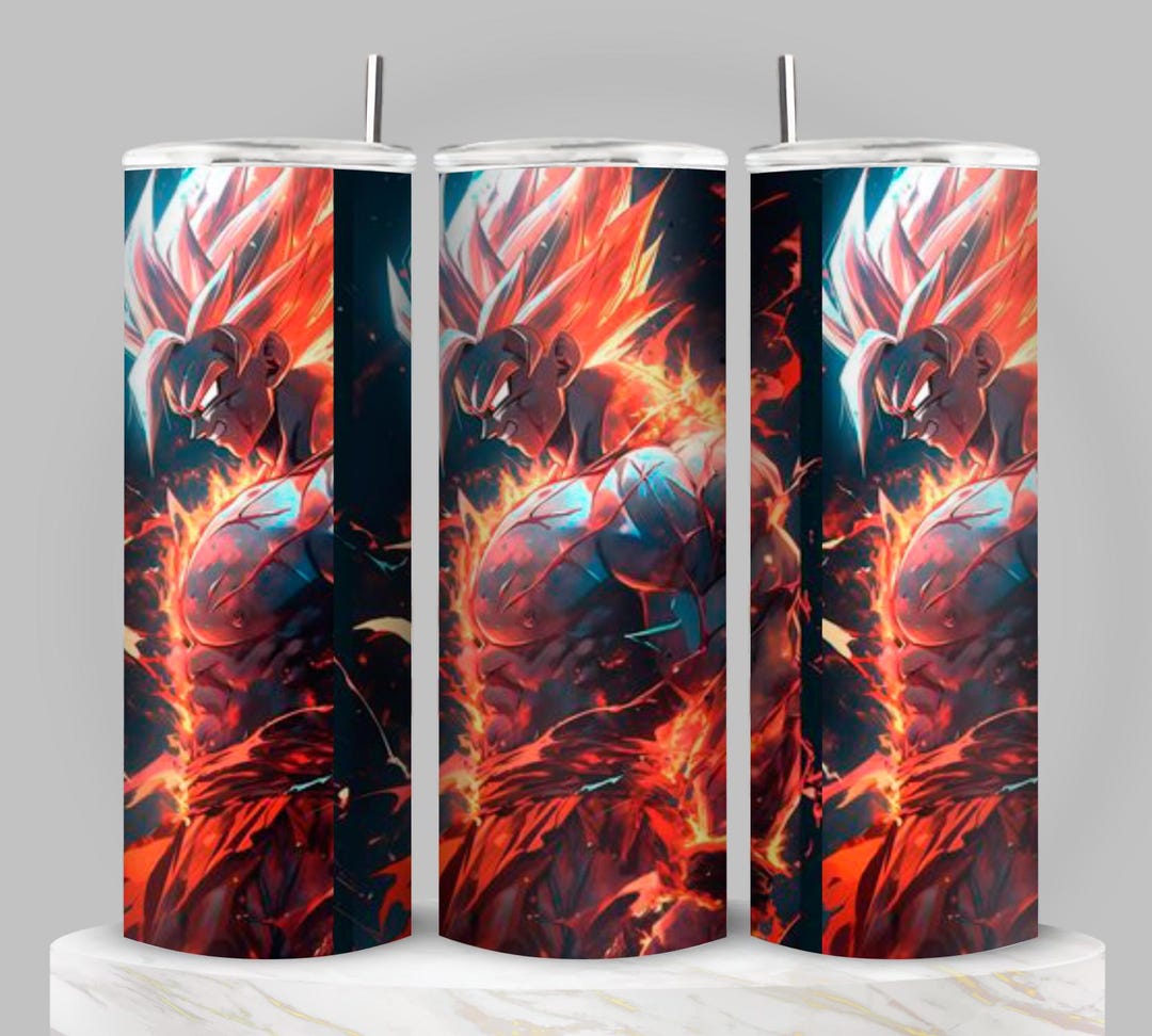 Goku-inspired Tumbler 20oz – Super Saiyan Anime Warrior Cup | DBZ Fan ...