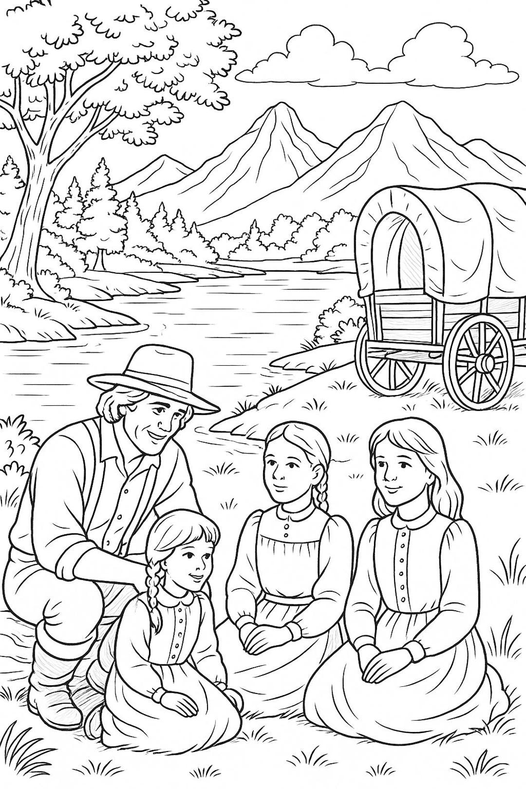 50 Printable Coloring Pages Country Life & Prairie Kids Activities Far ...