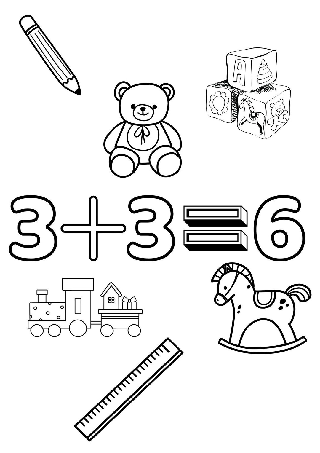 50 Addition & Subtraction Coloring Pages | Math Coloring Pages Addition ...