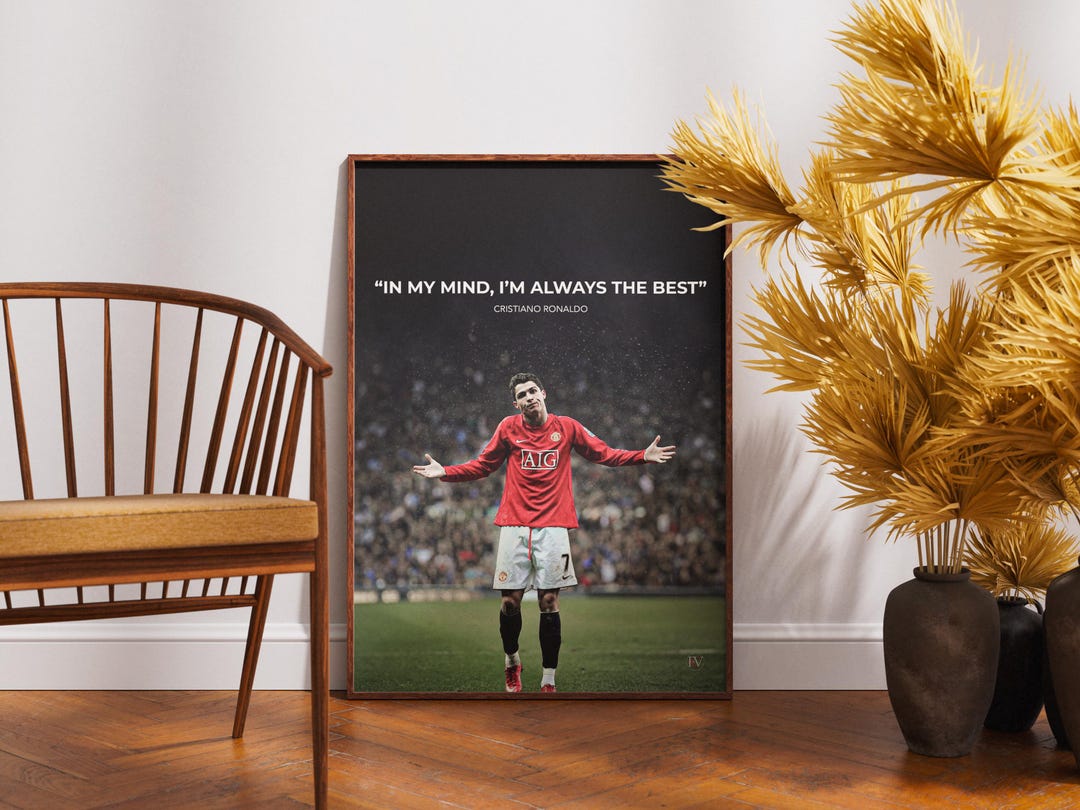 Cristiano Ronaldo Poster, Football Star Wall Art, Soccer Wall Art ...