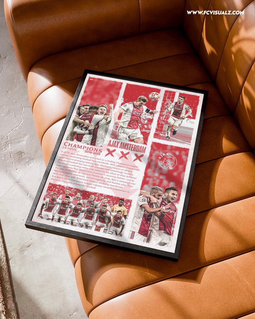 Ajax Amsterdam Poster, Football Star Wall Art, Soccer Wall Art ...