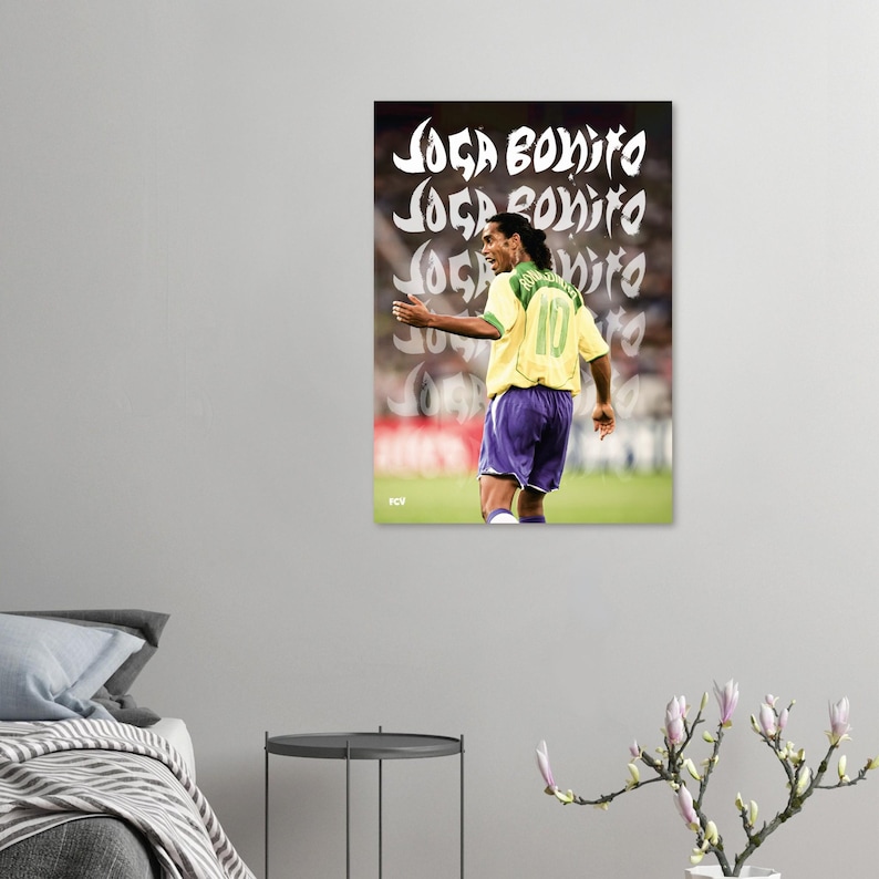 Ronaldinho Poster, Football Star Wall Art, Football Wall Art, Football ...