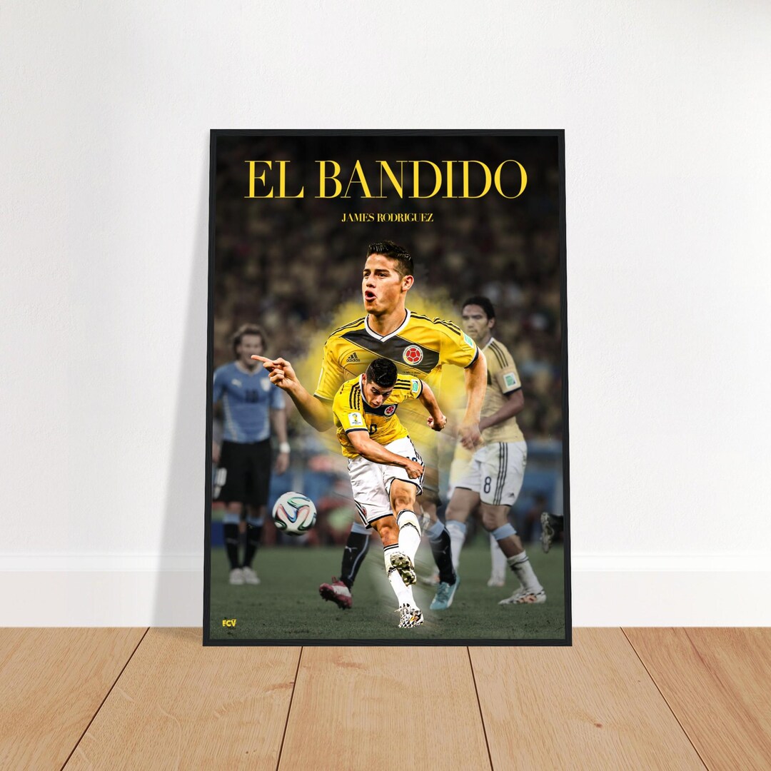 James Rodriguez Poster, Football Star Wall Art, Sports Decor Print ...