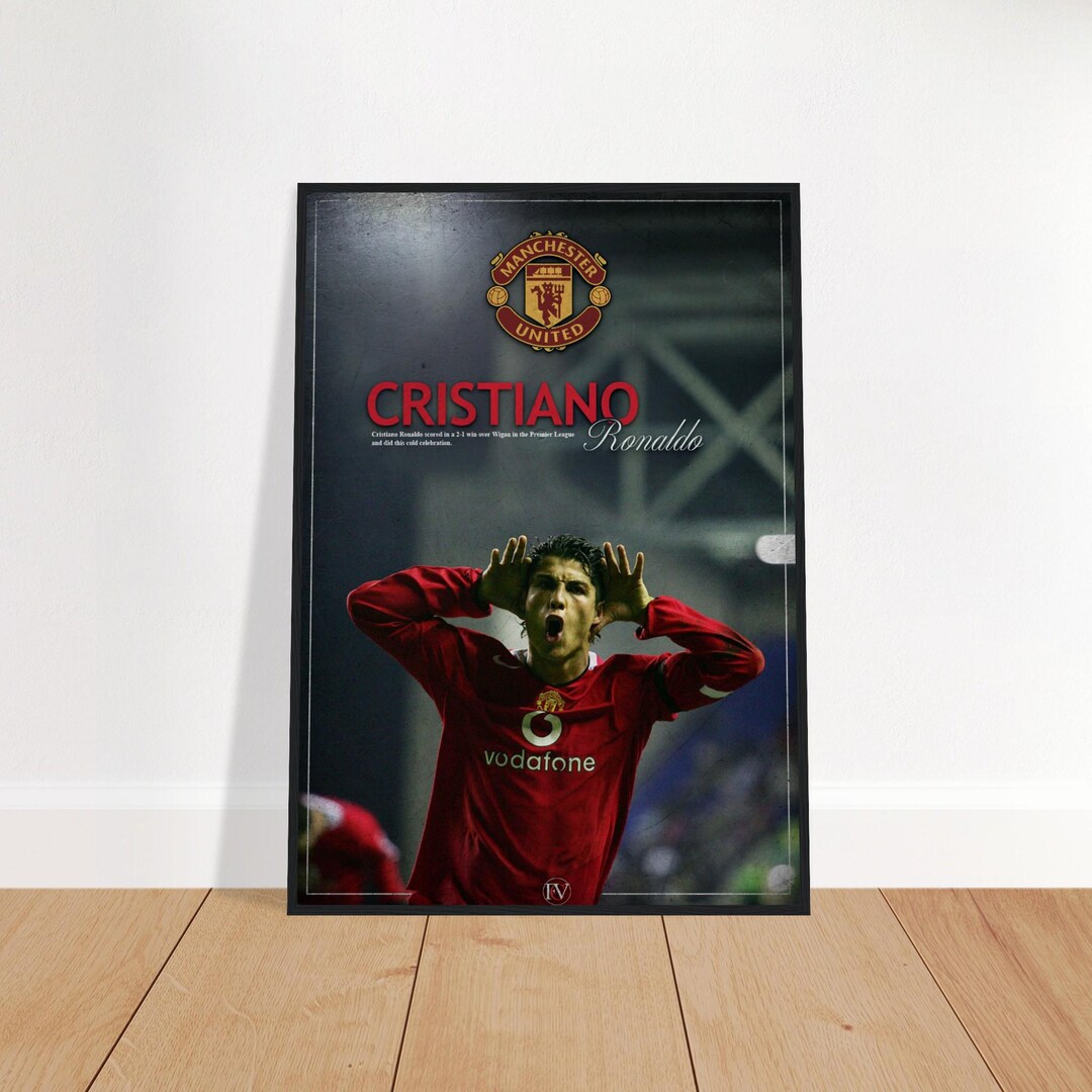 Cristiano Ronaldo Poster, Football Star Wall Art, Sports Decor Print ...