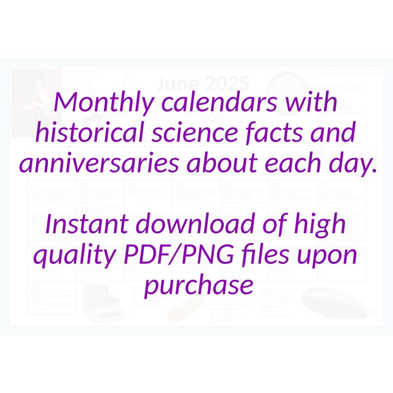 June 2025 Printable Science Calendar - Celebrate Science - Instant ...