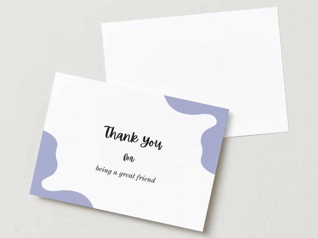 Editable Thank You Card - Etsy