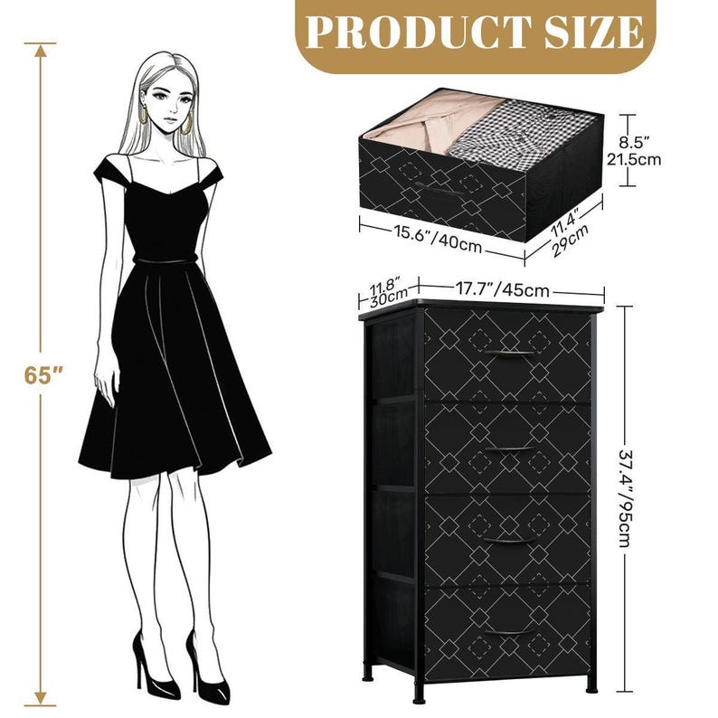 Modern Look 4 Faux-leather Finish Drawer Dresser - Etsy
