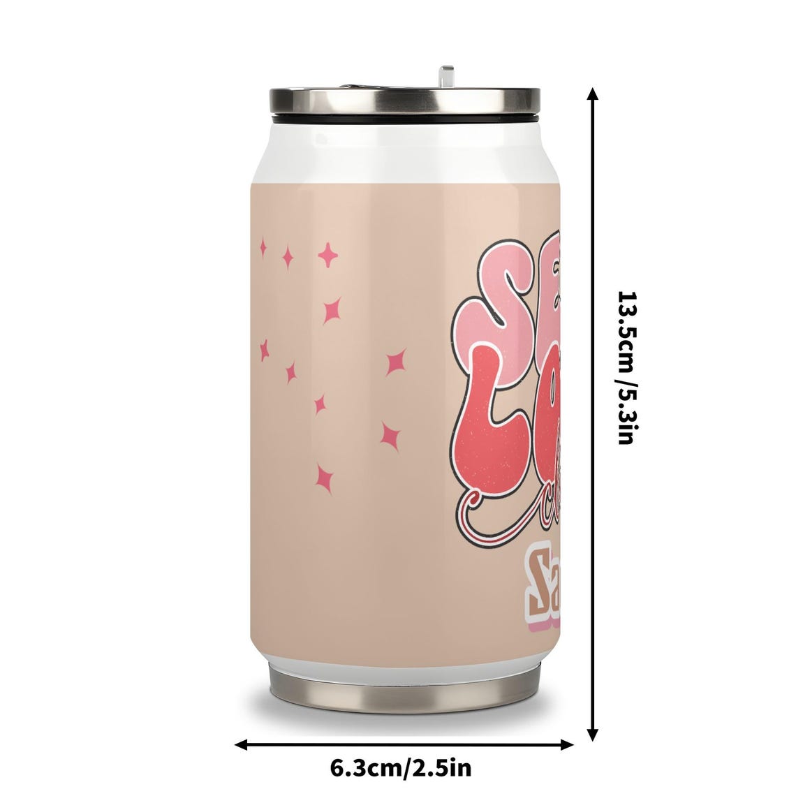Self Love Personalized Name Stainless Steel Cola Soda Can Shaped Coke ...