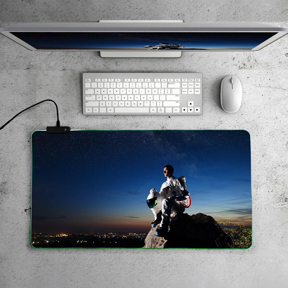 RGB Gaming Mouse Pad: Wireless Charger, Custom LED Color - Etsy
