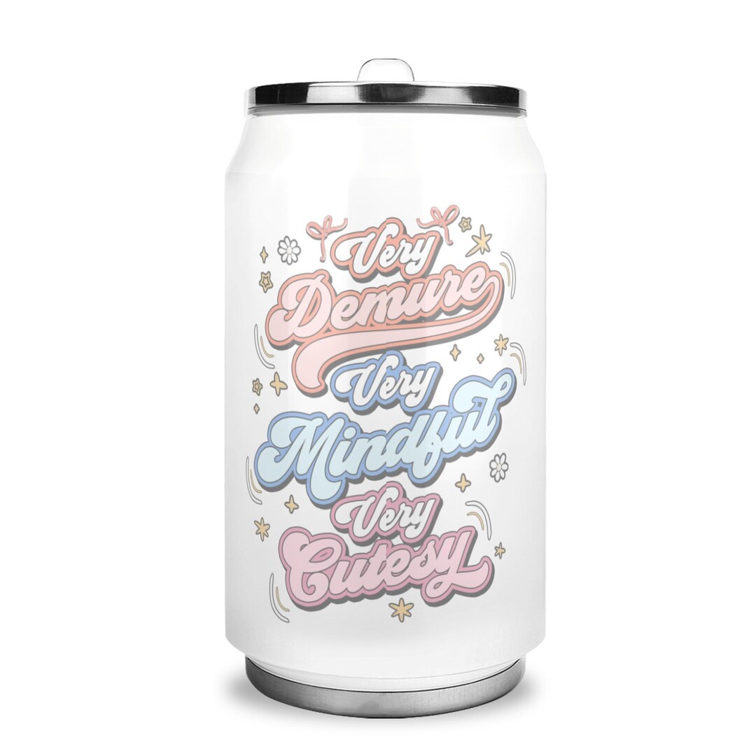 Very Demure Personalized Name Stainless Steel Soda Cola Can Tumbler ...