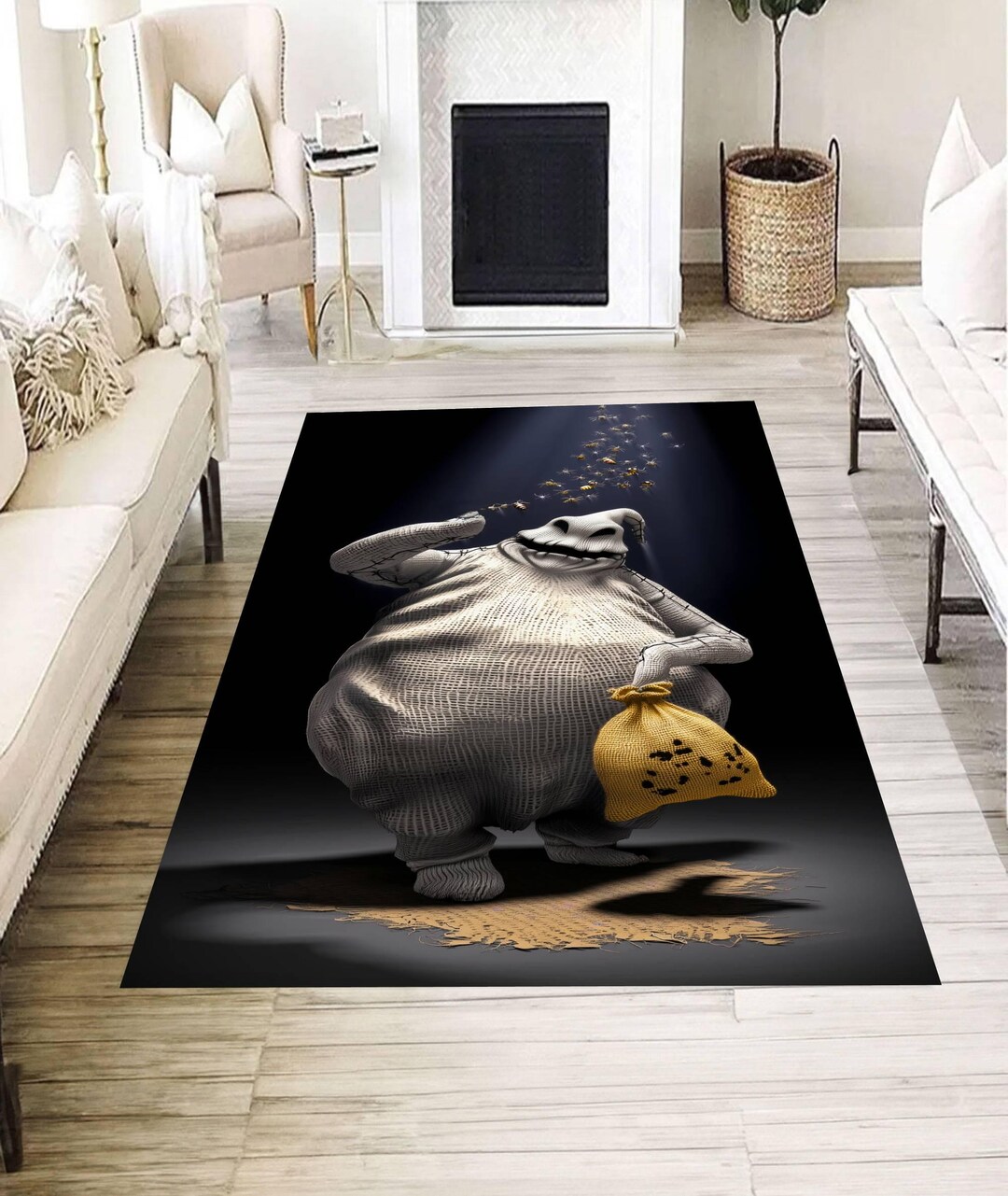 Spooky Monster Rug, Creepy Sack Creature Carpet, Dark Fantasy Decor Mat ...