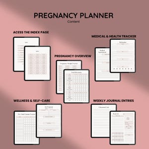 Digital Pregnancy Planner for Ipad: Goodnotes PDF Journal & Checklist ...
