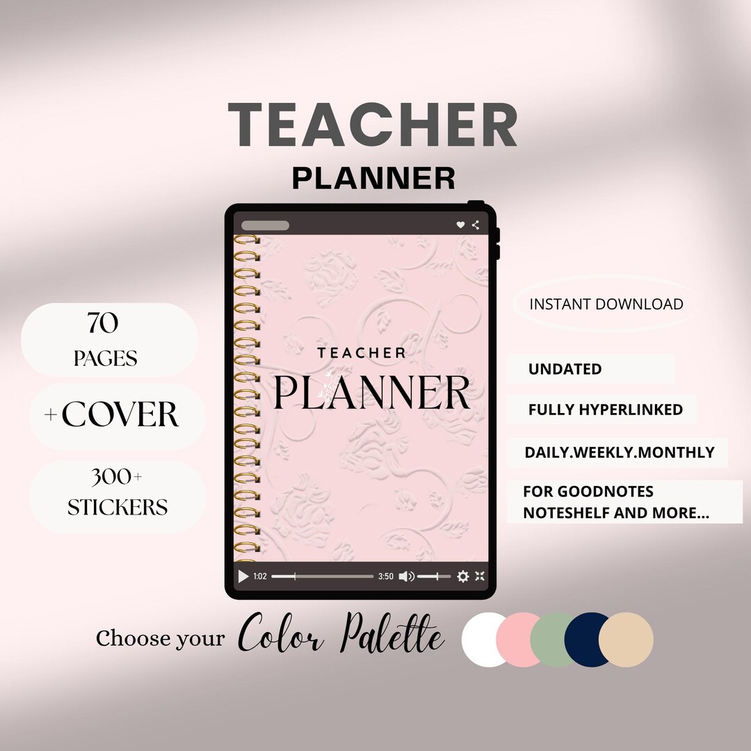 Digital Lesson Plan Teacher Planner Class Schedule Organization School ...