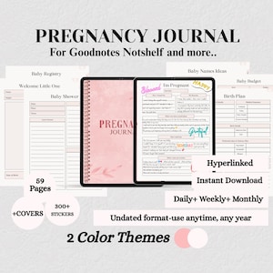 Digital Pregnancy Planner for Ipad: Undated Baby Journal, Birth Plan ...