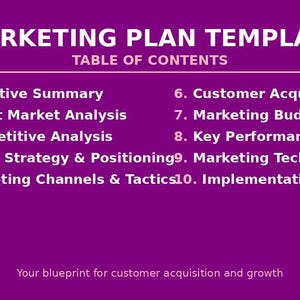 Marketing Plan Template - Etsy