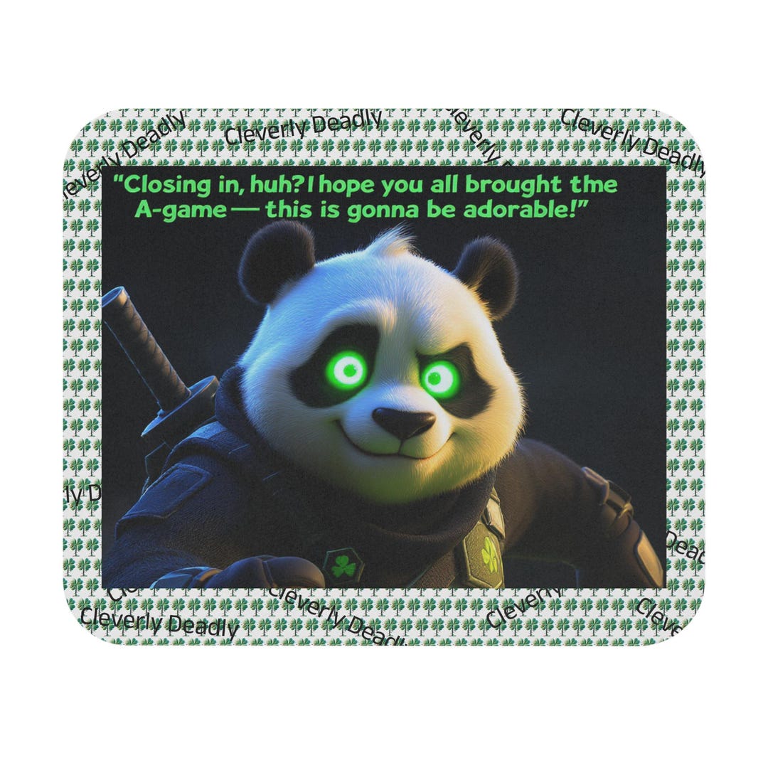 Rectangle Panda Mouse Pad: Gaming Desk Mat - Etsy