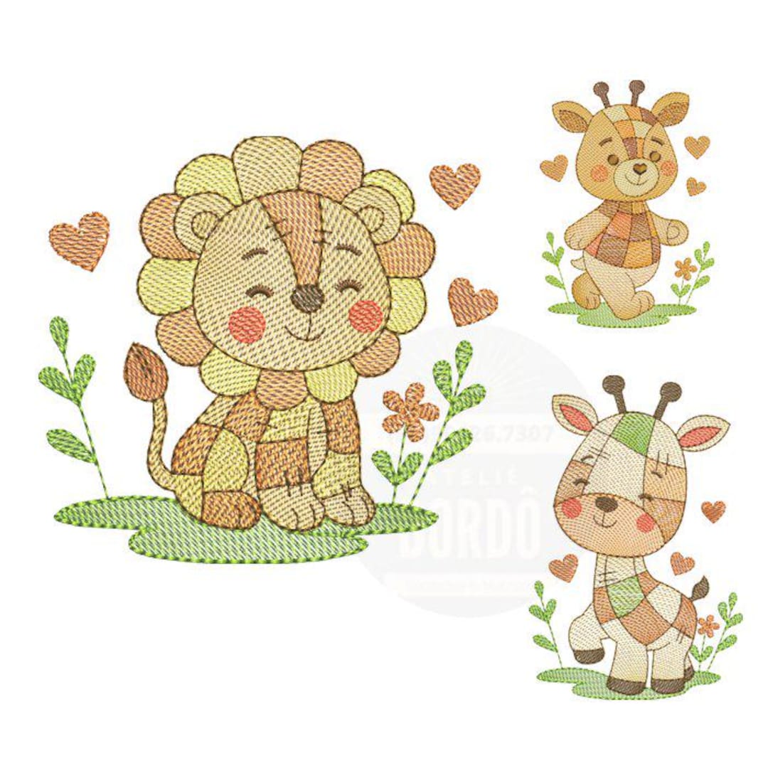 Safari Embroidery Designs - Animals Embroidery Design Machine ...