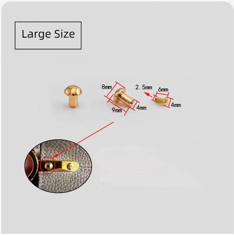 2pcs Gold Purse Screws Purse Accessories Purse Hardware Purse Rivets ...