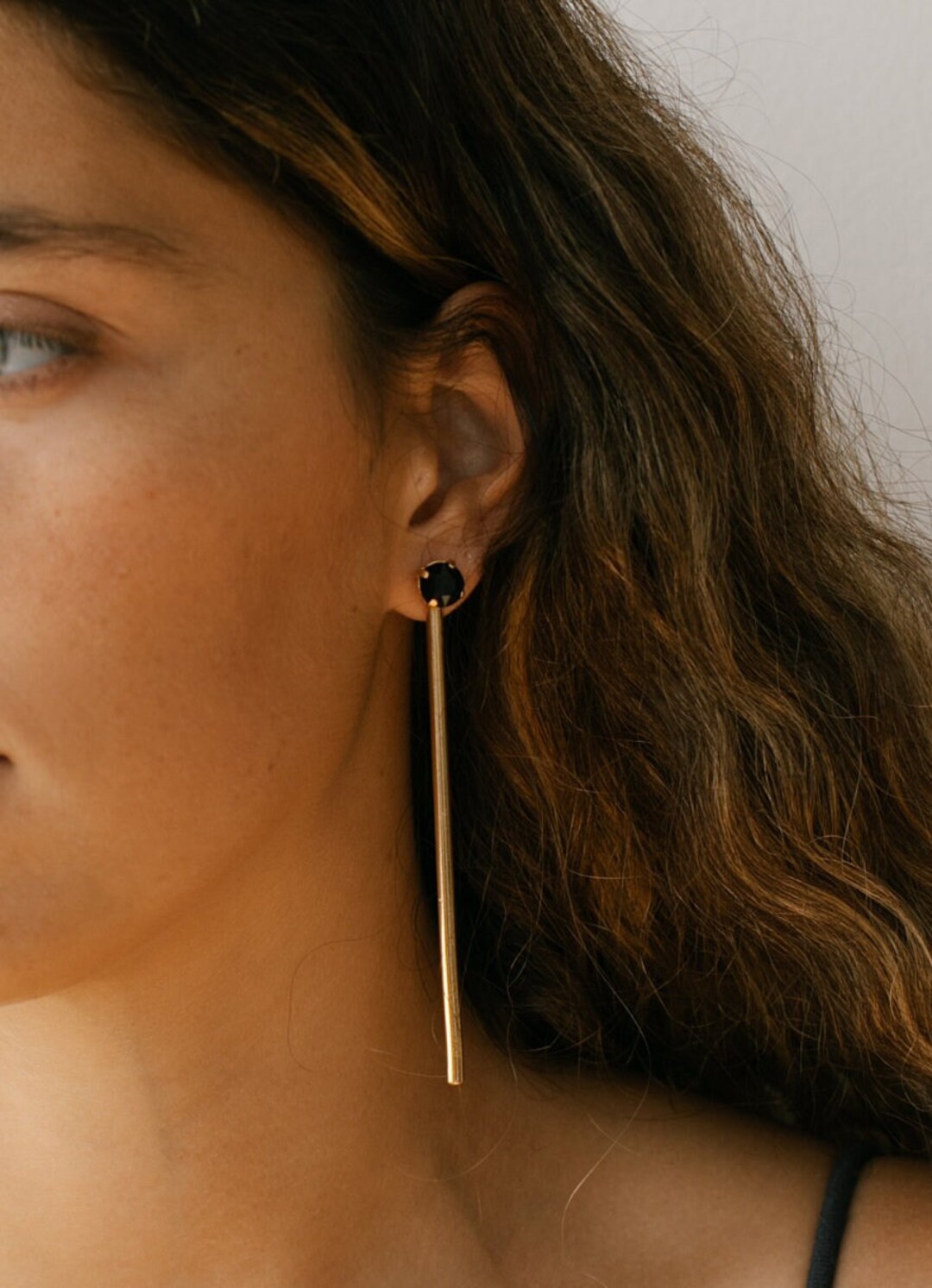 Long Rod A-symmetric Earrings - Etsy