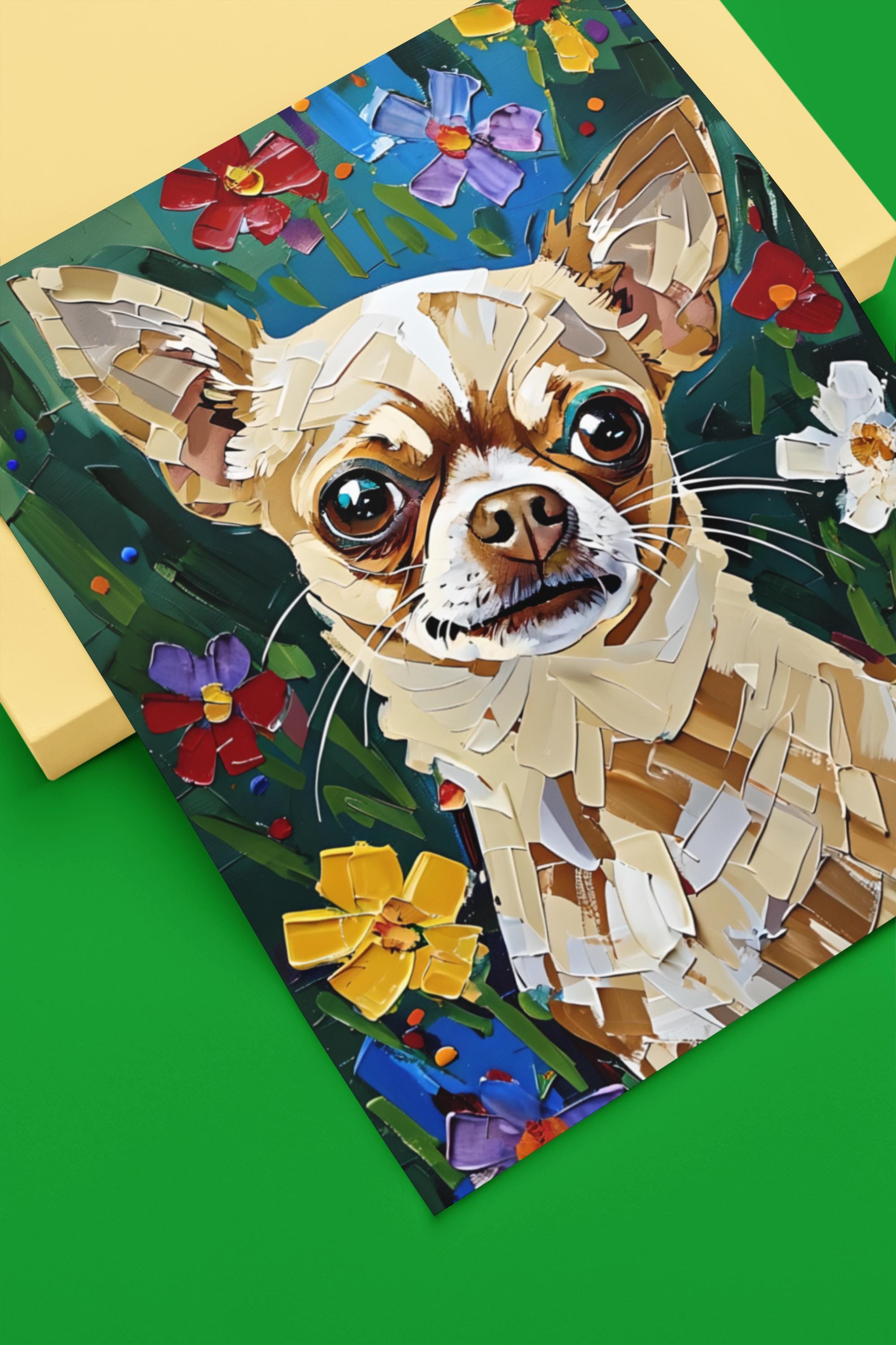 Chihuahua Brushstroke DIGITAL DOWNLOAD Wall Art Print, Abstract Pop Art ...