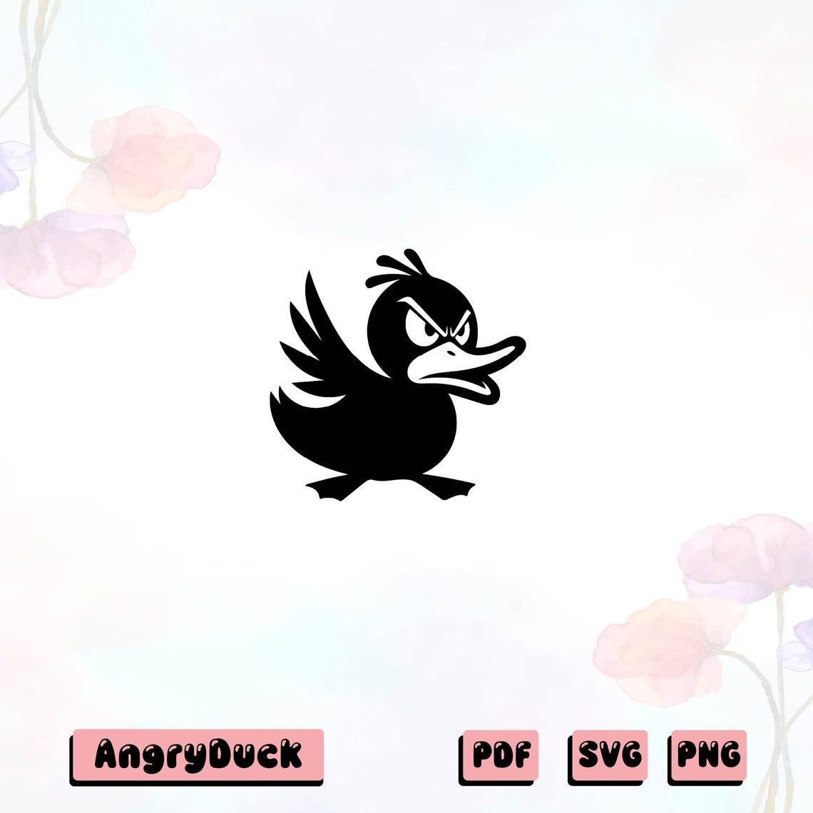 Angry Duck SVG , Funny Duck SVG , Cartoon Duck Clipart , Angry Bird ...