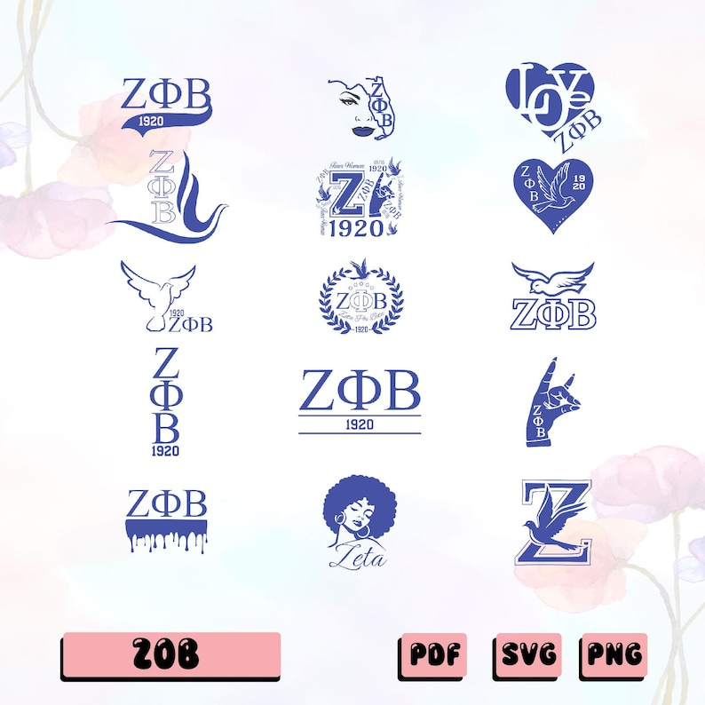 Zeta Phi Beta Svg-png,zeta Phi Beta Heart Dove,zpb Logo Png Svg,sorority,cut Files for Circuit ...