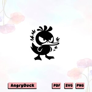 Angry Duck SVG , Funny Duck SVG , Cartoon Duck Clipart , Angry Bird ...