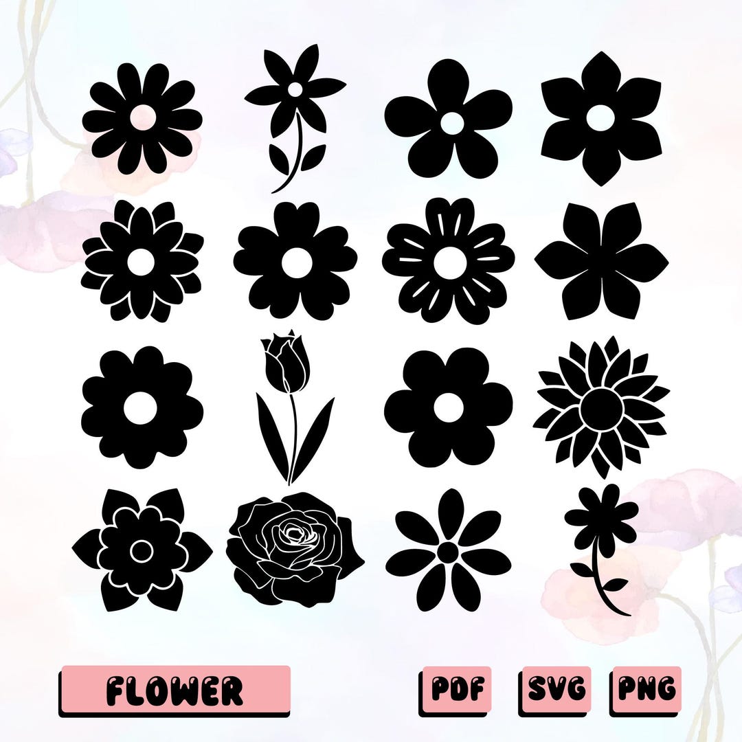 Flower SVG Bundle, Flowers Svg, Spring, Flowers Designs for Shirts ...