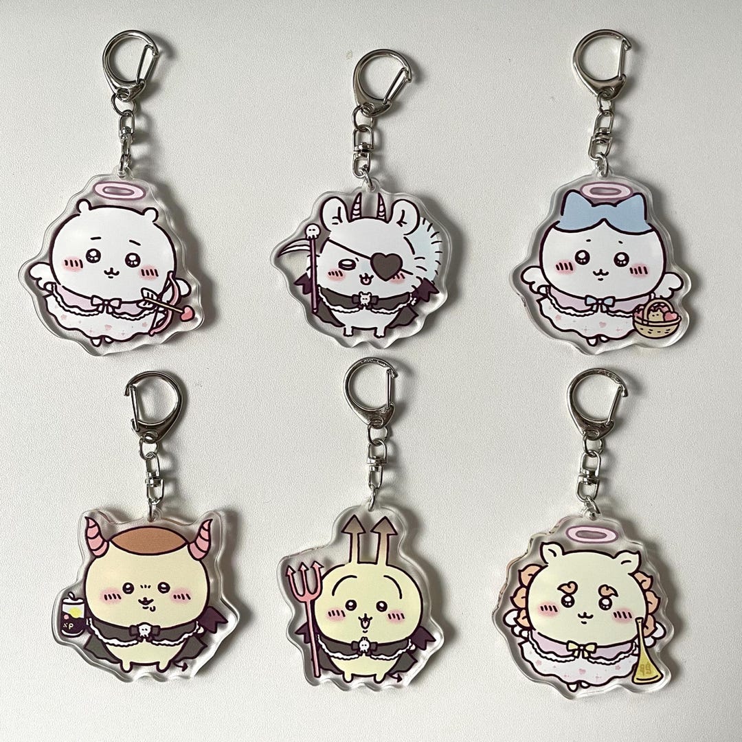 Chiikawa Acrylic Keychain, Chiikawa Double Side Keychain, Hachiware ...