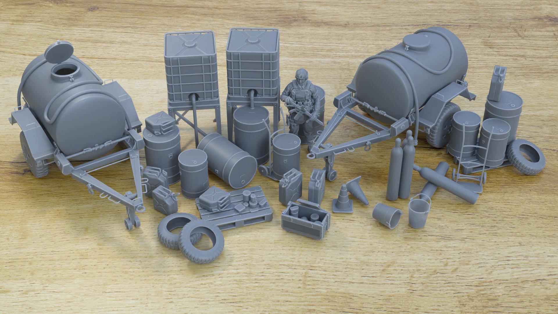 1/35 Militart Fuel Storage Props. 3D Printed - Etsy