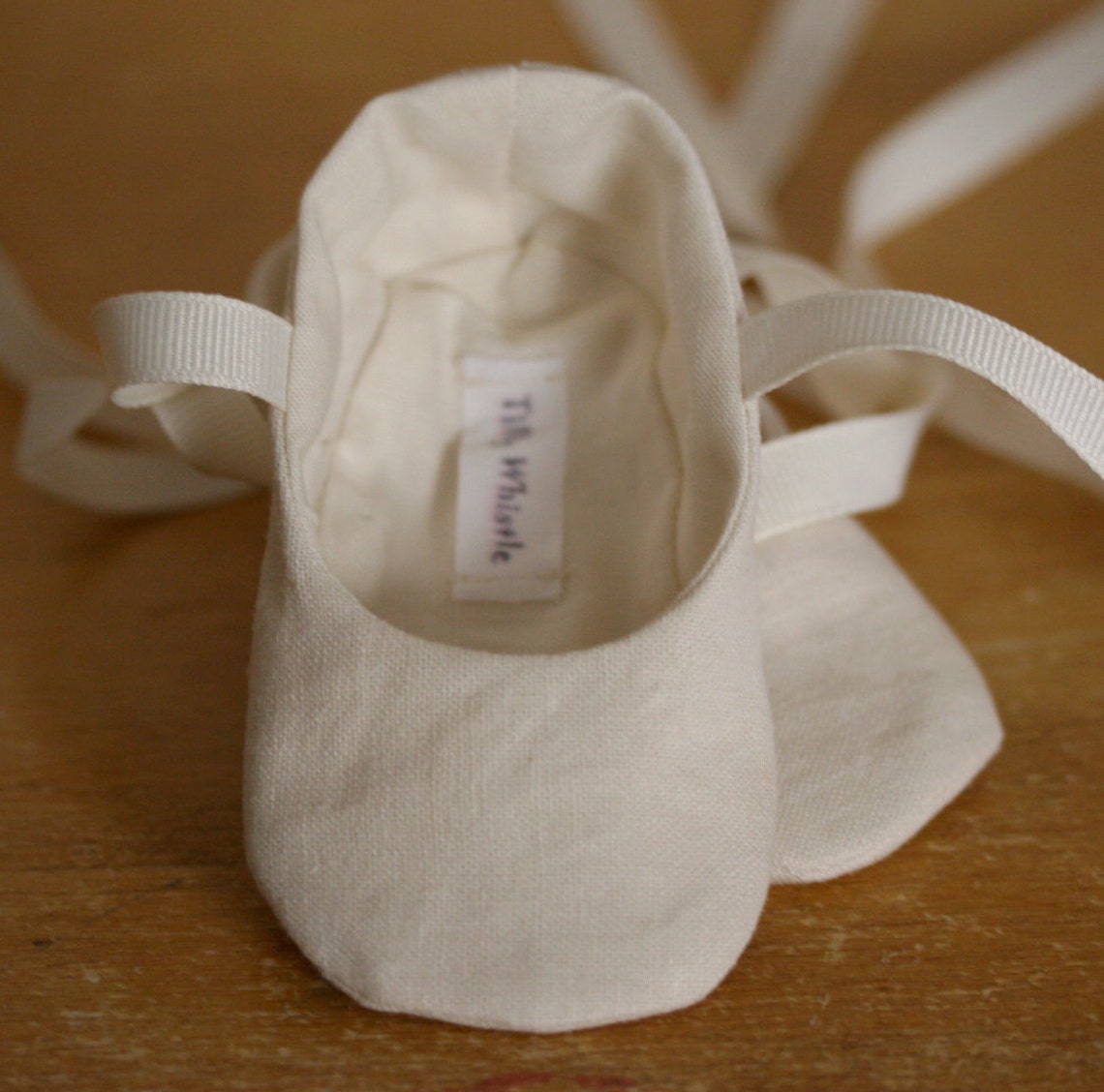 Flower Girl Shoes Ivory Linen Baby Girl Toddler Girl Ballet - Etsy