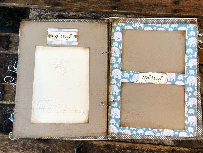 Rustic Baby Boy Book, Blue and Green Baby Book, Modern Farmhouse Style ...