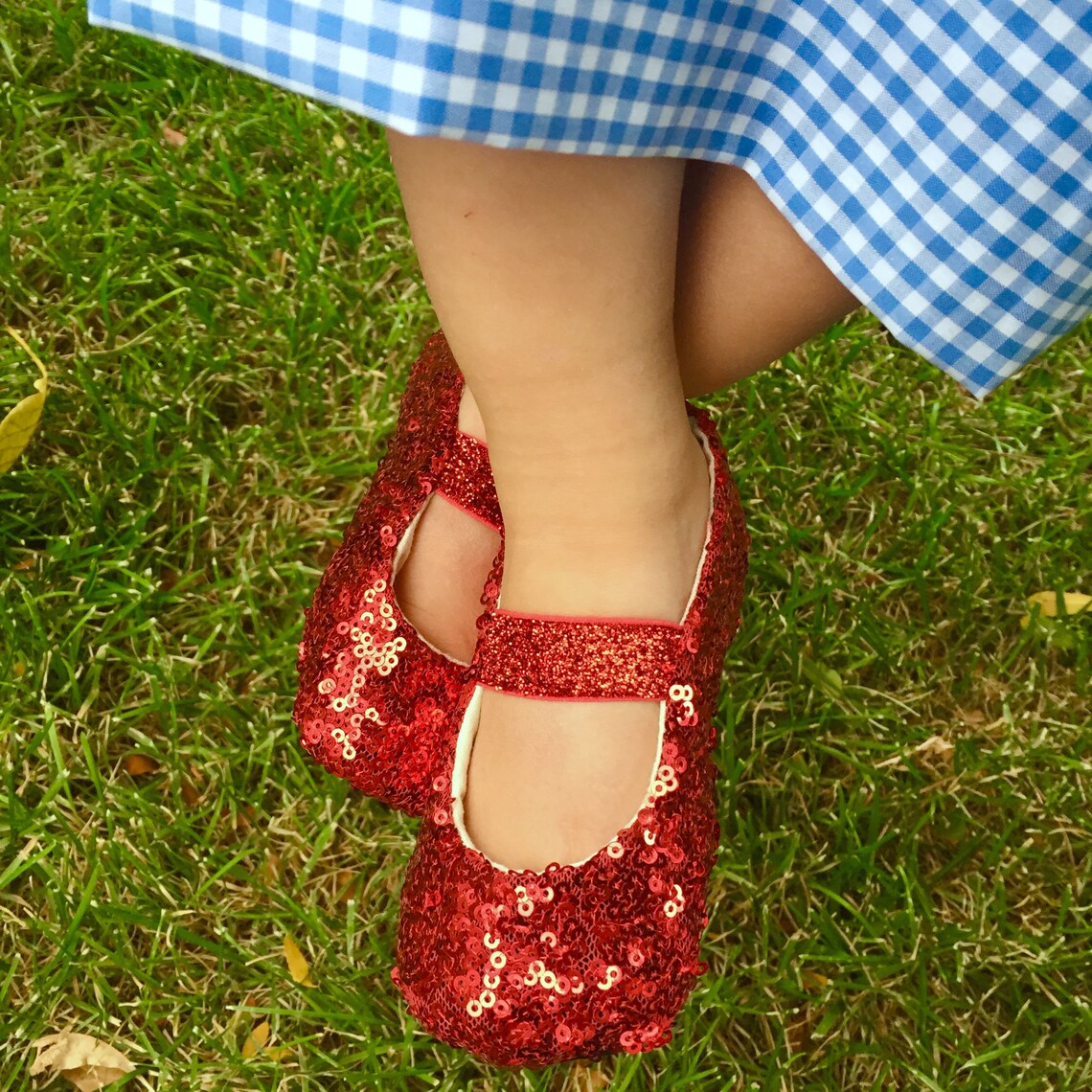 Ruby Red Sequin Slippers Dorothys Shoes Halloween Baby and - Etsy