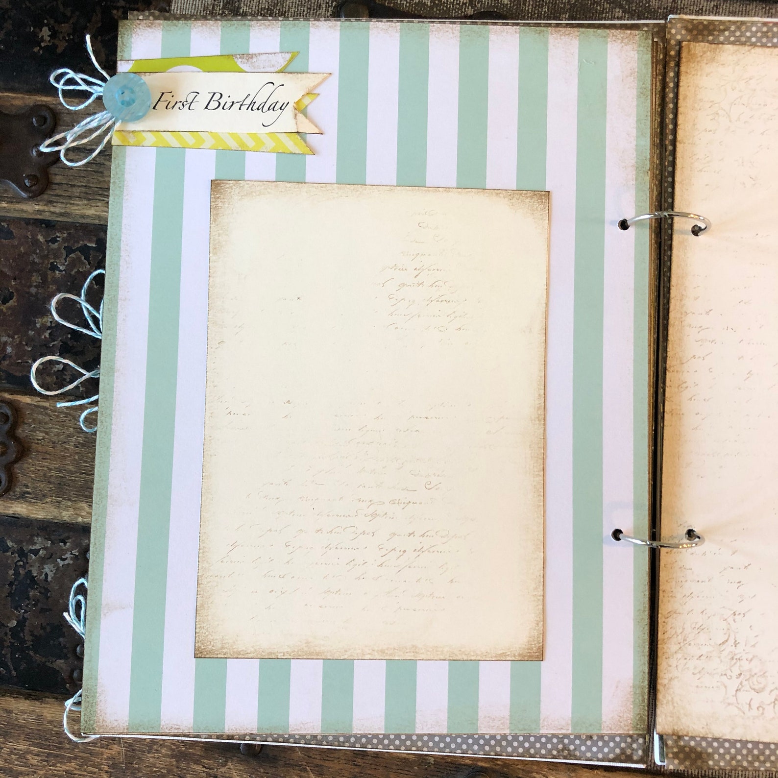 Rustic Baby Boy Book, Blue and Green Baby Book, Modern Farmhouse Style ...