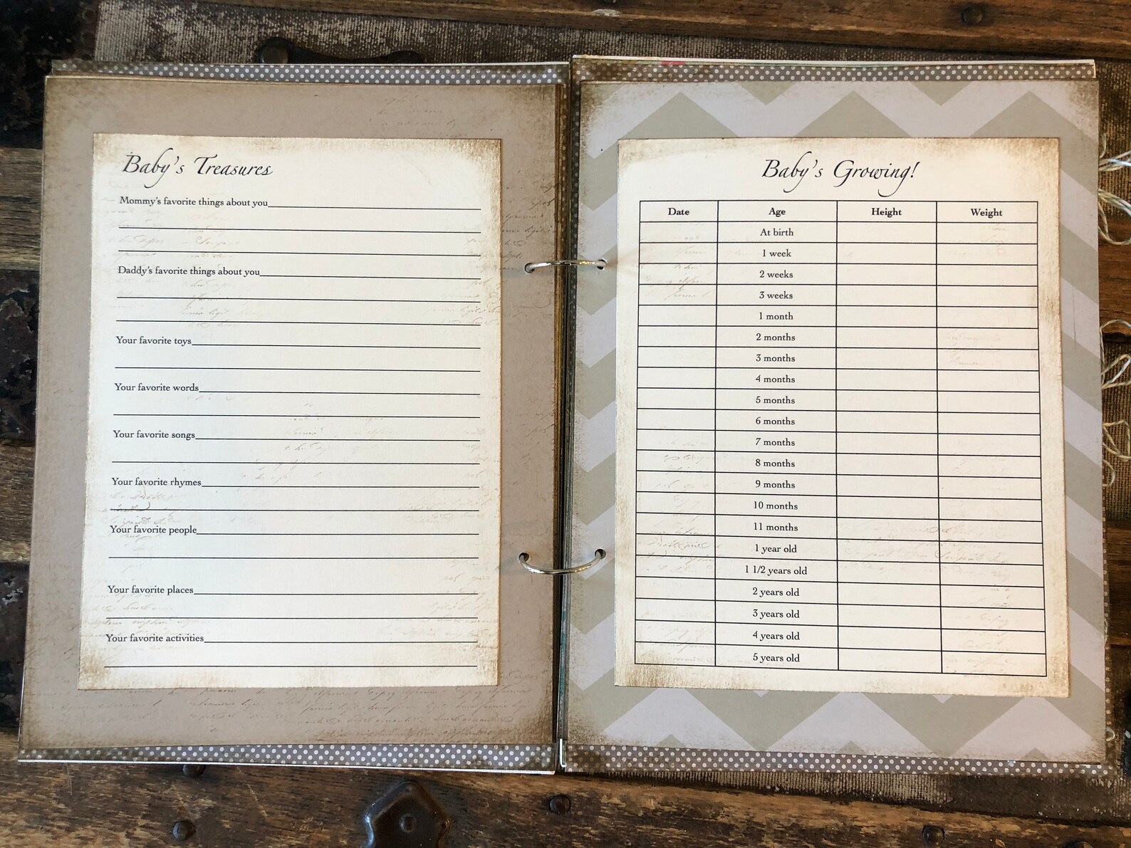 Rustic Baby Boy Book Blue and Green Baby Book Modern | Etsy