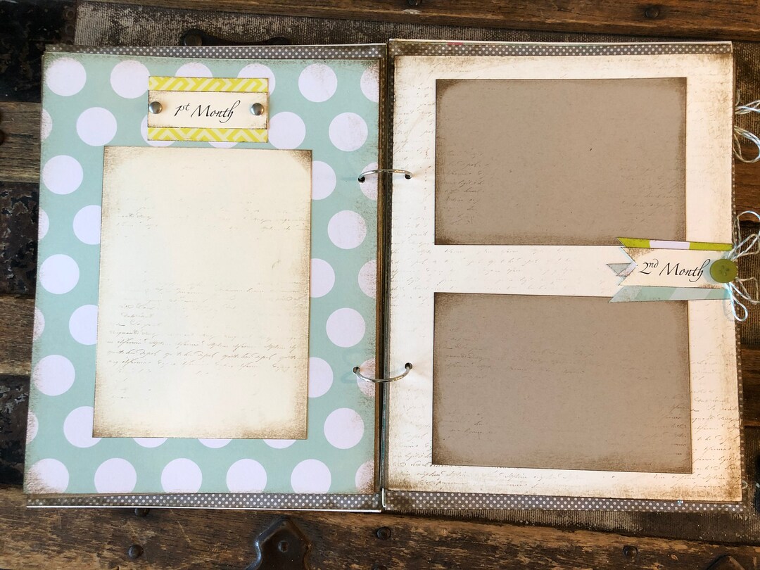 Rustic Baby Boy Book, Blue and Green Baby Book, Modern Farmhouse Style ...