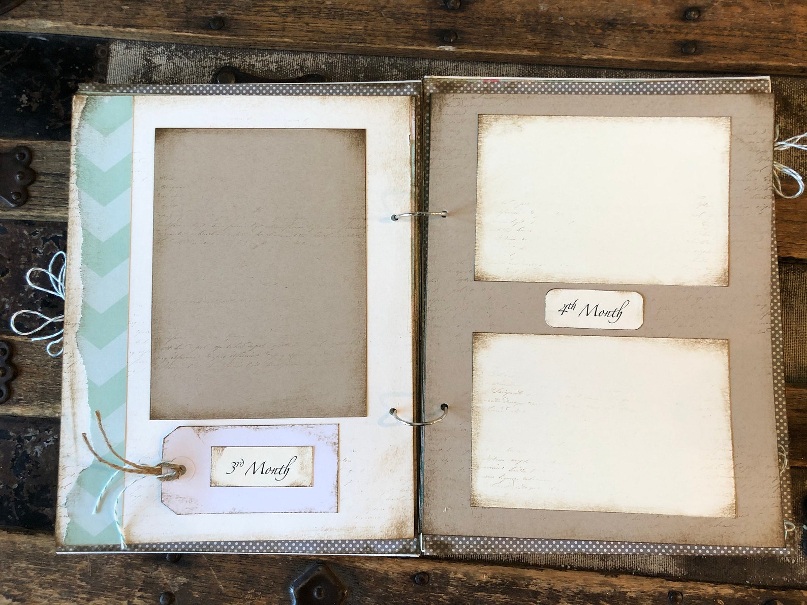 Rustic Baby Boy Book, Blue and Green Baby Book, Modern Farmhouse Style ...