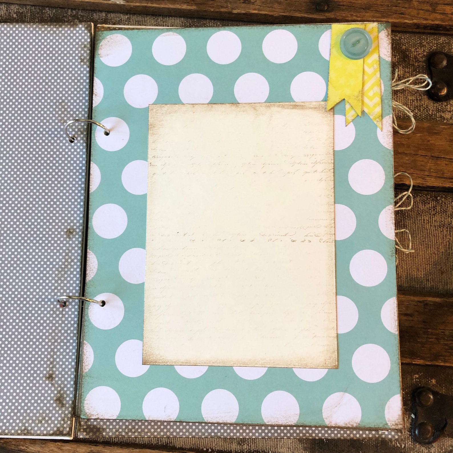 Rustic Baby Boy Book, Blue and Green Baby Book, Modern Farmhouse Style ...
