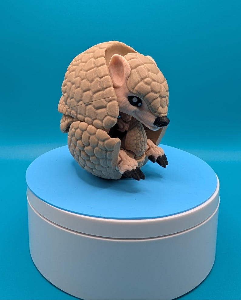 3D Printed Articulated Armadillo - Collectible Figurine - Etsy