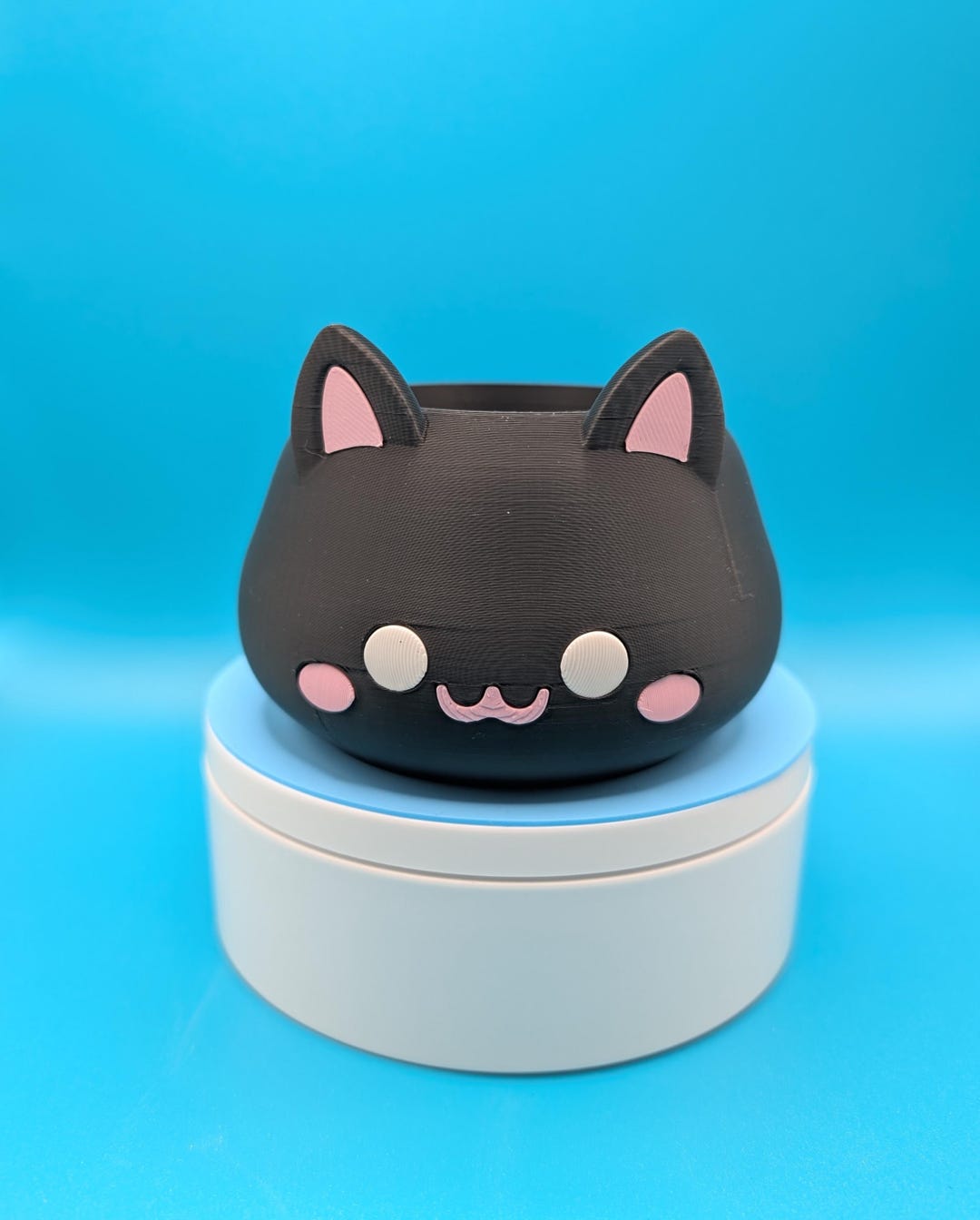 3D Printed Black Cat Planter W/ Drain Hole – Cute Small Plant Pot - Etsy