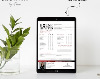 House Hunting Checklist for Realtors – Printable PDF | Client Home Tour ...