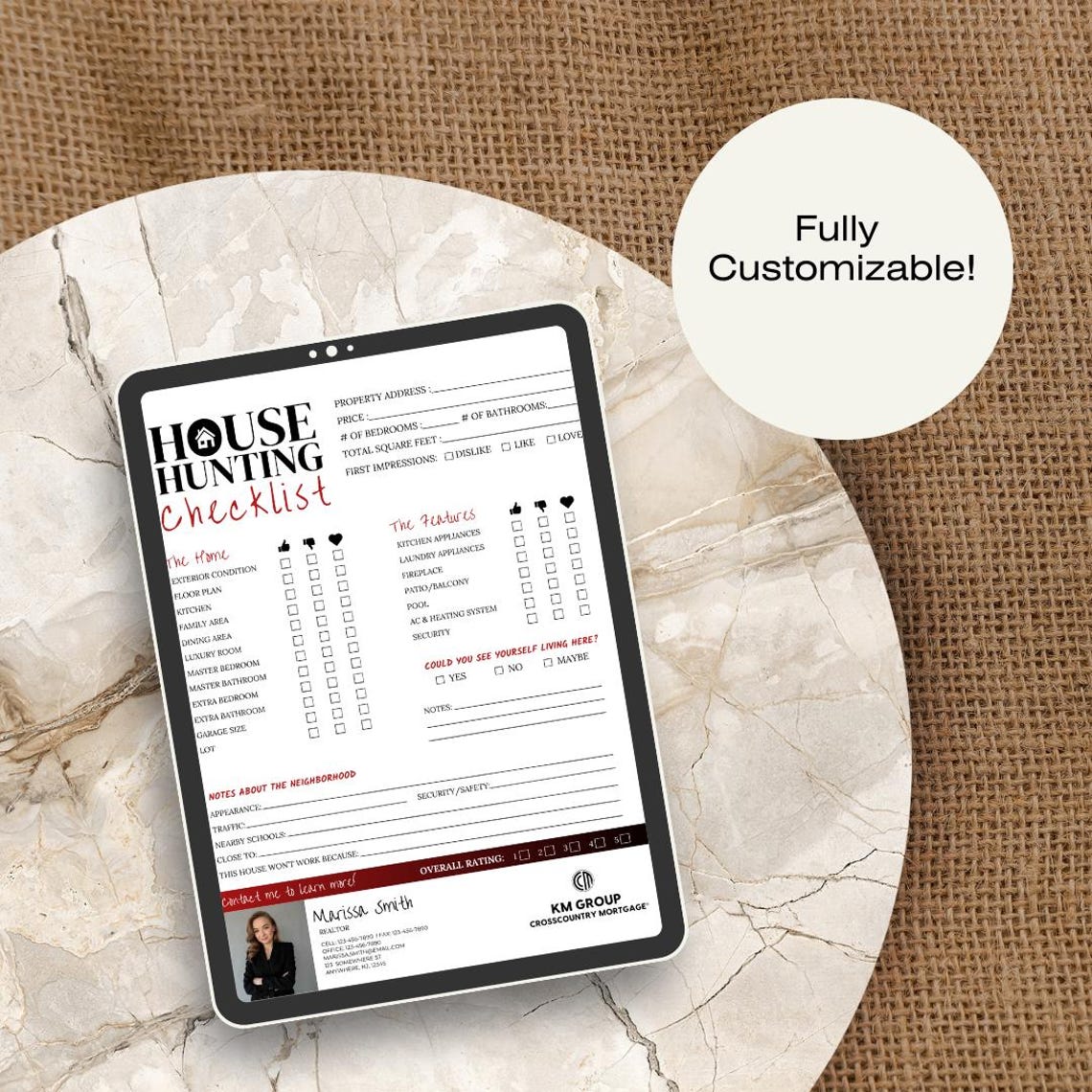 House Hunting Checklist for Realtors – Printable PDF | Client Home Tour ...