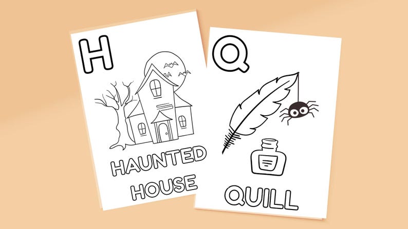 Spooky ABC Coloring Book for Kids | Halloween Alphabet Learning Fun ...