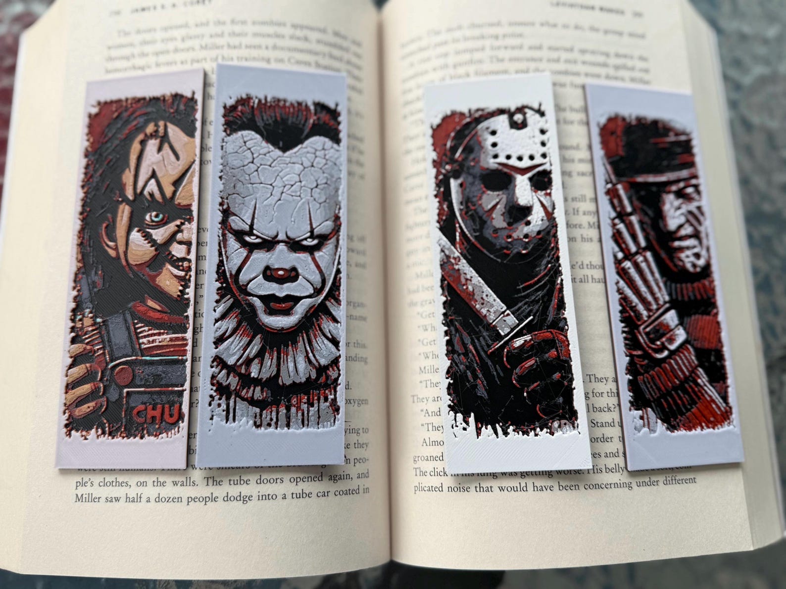 Horror Villain Inspired 3D Printed Bookmarks – Pennywise, Chucky, Jason ...